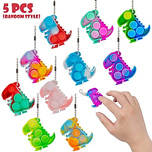 Dinosaur Party Favors, Party Favor Bags, Kids Dinosaur Birthday Party Supplies, Pop Toy, Slap Bracelets, Rings, Tattoos Stickers for Dinosaur Pinata, Graduation Gifts, Goodie Bag