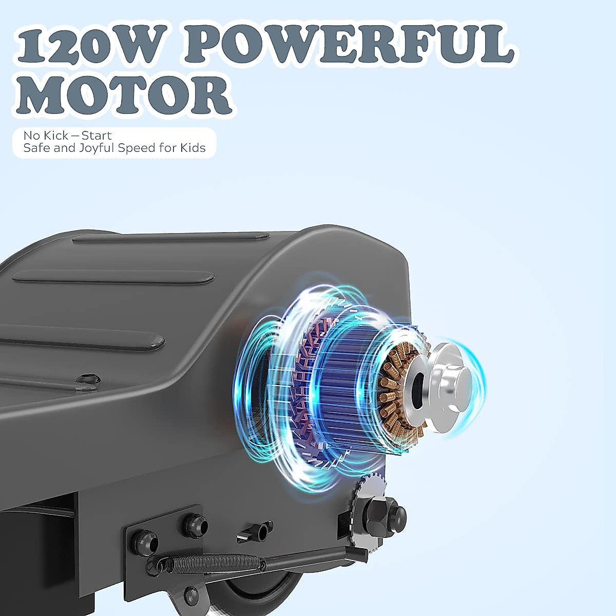 MAXTRA Folding Electric Scooter, Adjustable Handlebar Height for Kids Ages 6-12, up to 10mph ＆ 60 Long Battery Life