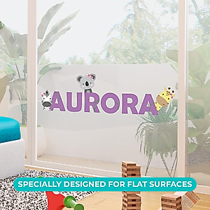 EGD Custom Name Jungle Animals Wall Decals I Safari Nursery Decor I Kids Wall Decals for Boys or Girls Bedroom I Jungle Theme Classroom Decor I Safari Birthday Decorations I Multiple Sizes Options