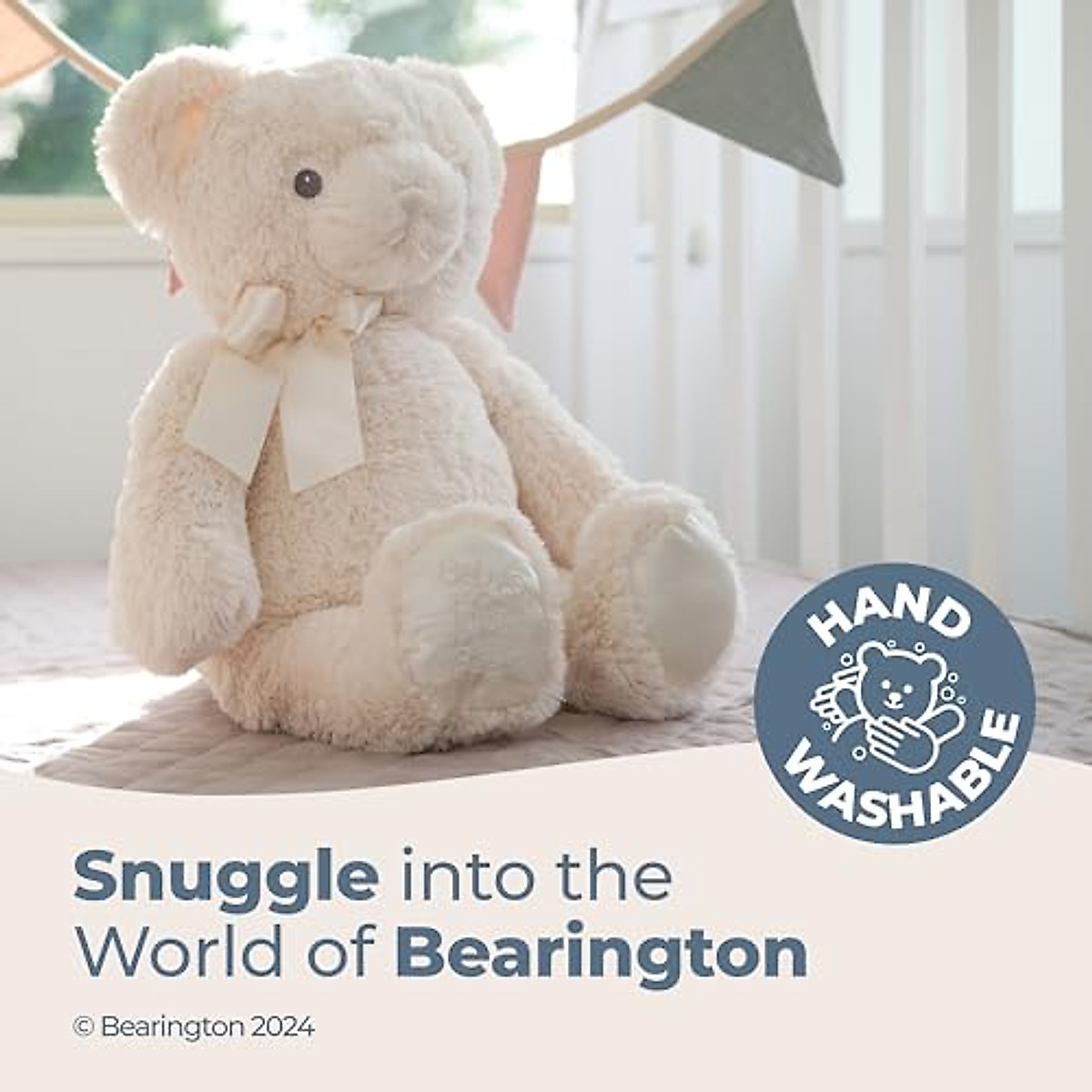 Bearington Creamy White Teddy Bear Plush, 12 Inch Creamy White Stuffed Animal