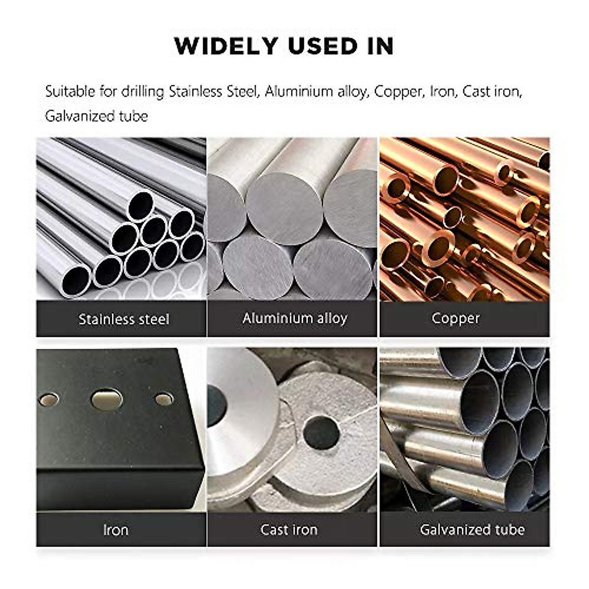 LudoPam 3/32 Inch Cobalt Drill Bit Set, M35 HSS Twist Jobber Length for Hardened Metal, Stainless Steel, Cast Iron, Pack of 10