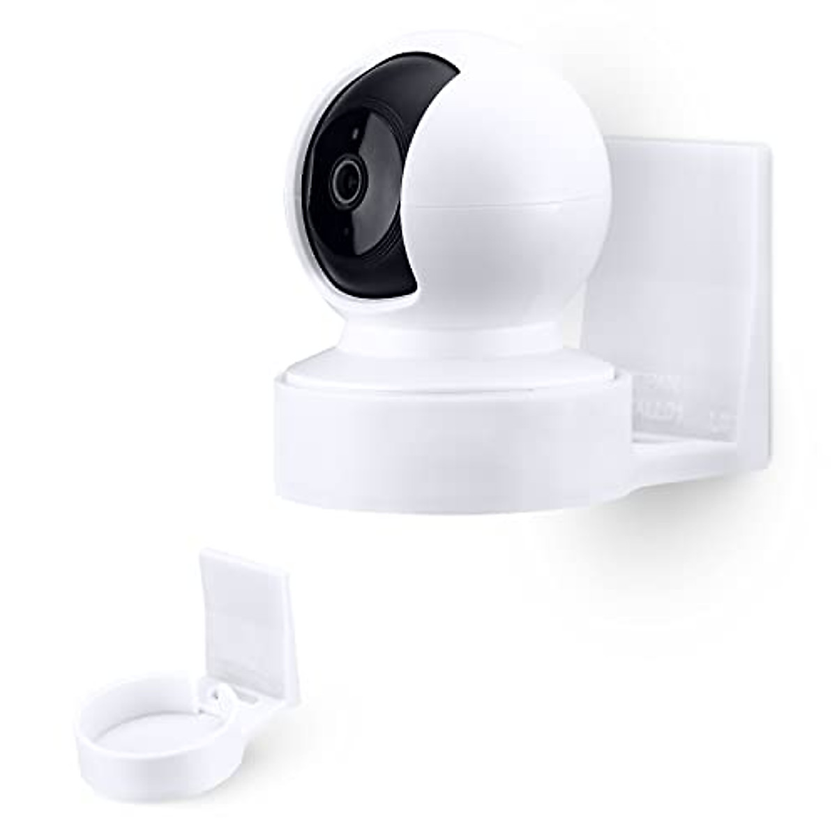 Wall Mount for Kasa EC70 Spot, Adhesive Holder for TP Link Spot Smart Security Camera, Installs in Minutes, No Mess Hanger Bracket by Brainwavz (White)