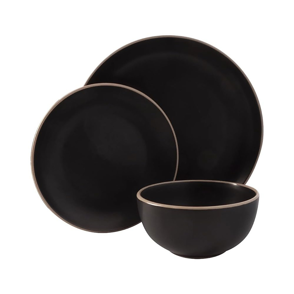 IHIPPO Dinnerware Sets Kitchen Dinnerware Sets 12-Piece Dinnerware Set Plates Sets for Home Dinner Set Dishes and Plates Sets Round Porcelain Dinnerware Plates and Bowls Set Modern Dinnerware Set
