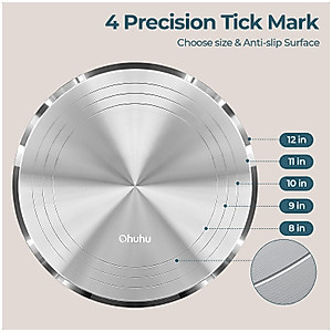 Cake Stand, Ohuhu Aluminium 12''Cake Turntable Decorating Bakery Supplies - BPA-Free Frosting Spinner Rotating Revolving Lazy Susan
