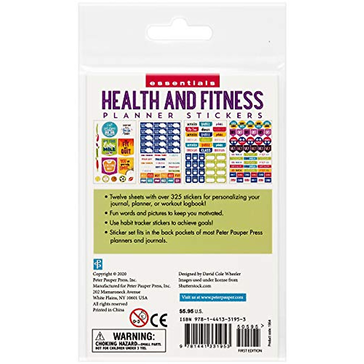 Essentials Health & Fitness Planner Stickers (Set of 325 Stickers)