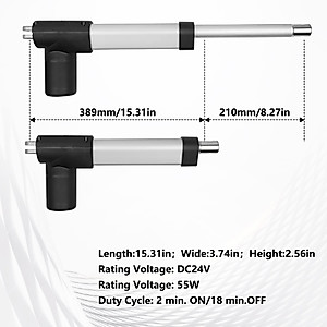 Feikeer 1.28.000.131.30 Electric Recliner Actuator Replacement Kit, Power Recliner Lift Chairs Motor, DC24V for Electric Lift Chair Linear Actuator Motor, Electric Recliner Motor