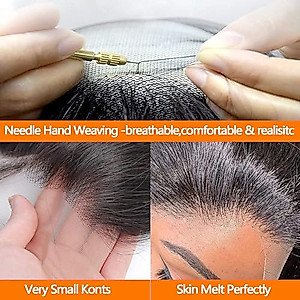 Aligrace 4x4 Bob Wig Human Hair 4x4 HD Lace Front Wigs Human Hair Side Part Frontal Bob Wig, Glueless Short Bob Closure Wigs Human Hair for Black Women Pre Plucked 180 Density 10 Inch