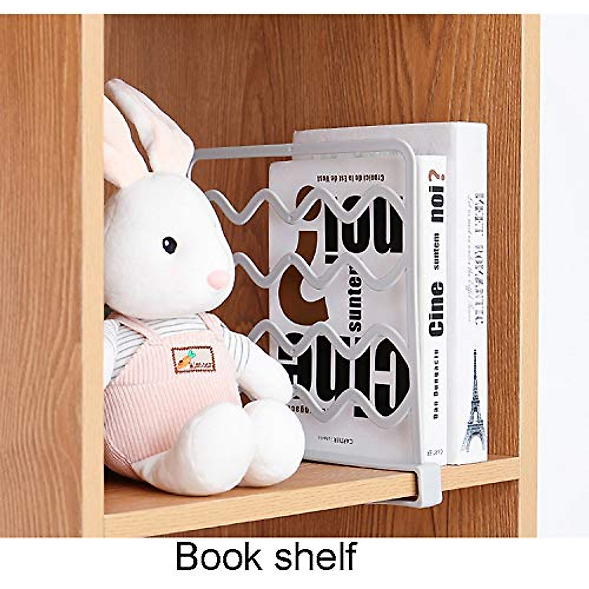 Hooshion Shelf Divider for Wood Closet, 6 Pack Plastic Shelf Dividers, Wood Closets Shelves Organizer and Separator for Kitchen Cabinet, Bookcases, Sweater, Towels and Hats Separators for Wood Shelf