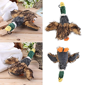 AOTOHOOPE Dog Toys for Aggressive Chewers, Pet Mallard Duck Dog Toy, Squeaky Plush Puppy Dog Toy for Small Dogs - 2 Pieces