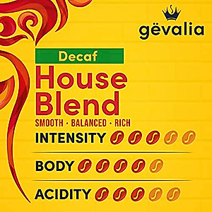 Gevalia Decaf House Blend Medium Roast Ground Coffee (12 oz Bag)