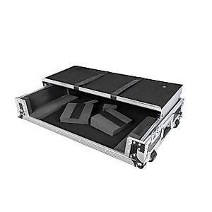 Headliner Los Angeles Flight Case for Rane One w/Laptop Platform and Wheels,Black,HL10005