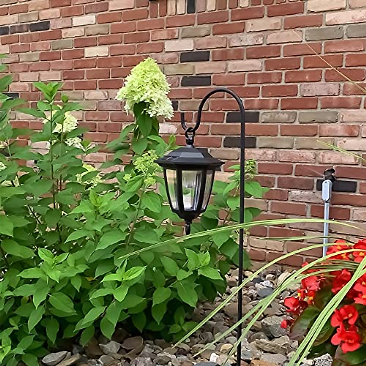 Vioview Hanging Solar Lights, 35 Inch Hanging Solar Lantern with 2 Shepherd Hooks Waterproof Dual Use Outdoor Decor Solar Lights Lantern for Garden, Patio, Front Porch, Yard, Flower Bed, 2Pack