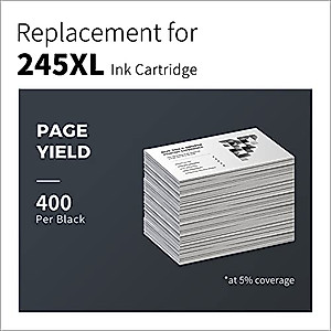 245XL Ink Cartridge LemeroUexpect Remanufactured Ink Cartridge Replacement for Canon PG-245 XL Black Ink for Pixma TR4520 MX492 MG2522 MX490 TS3122 TS202 TS3322 MG2525 MG2520 MG3022 TR4522 Printer 2P