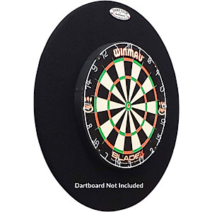 Dart-Stop 29 inch Round Black Pro Dart Board Backboard | Wall Protector | Dartboard Surround