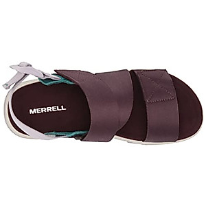 Merrell Women's Alpine Cush Backstrap Wedge Sandal, Burgundy, 7