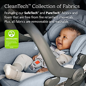 UPPAbaby Mesa V2 Infant Car Seat/Easy Installation/Innovative SmartSecure Technology/Base + Robust Infant Insert Included/Direct Stroller Attachment/Gregory (Blue Mélange/Merino Wool)