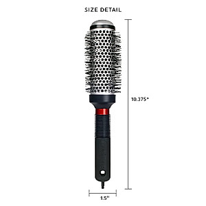 Cricket Thermal Hair Brush #350 1.5” for Blow-Drying, Curling, and Styling – Heat-Retaining Barrel with Anti-Static Tourmaline Bristles, Round Thermal Brush, Ideal for All Hair Types