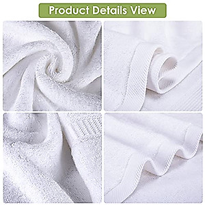 CANFOISON Bamboo Bath Sheet for Body, 1 Pack White Extra Large Bath Sheet Towel for Adult Kids Baby Luxury Super Soft Highly Absorbent Oversized Bathroom Towels 35" x 70"