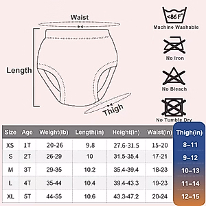 Potty Training Underwear for Boys, Toddler Rubber Swim Diaper Cover, Plastic Pants for Toddlers Training Pants, Training Underwear for Boys 2T