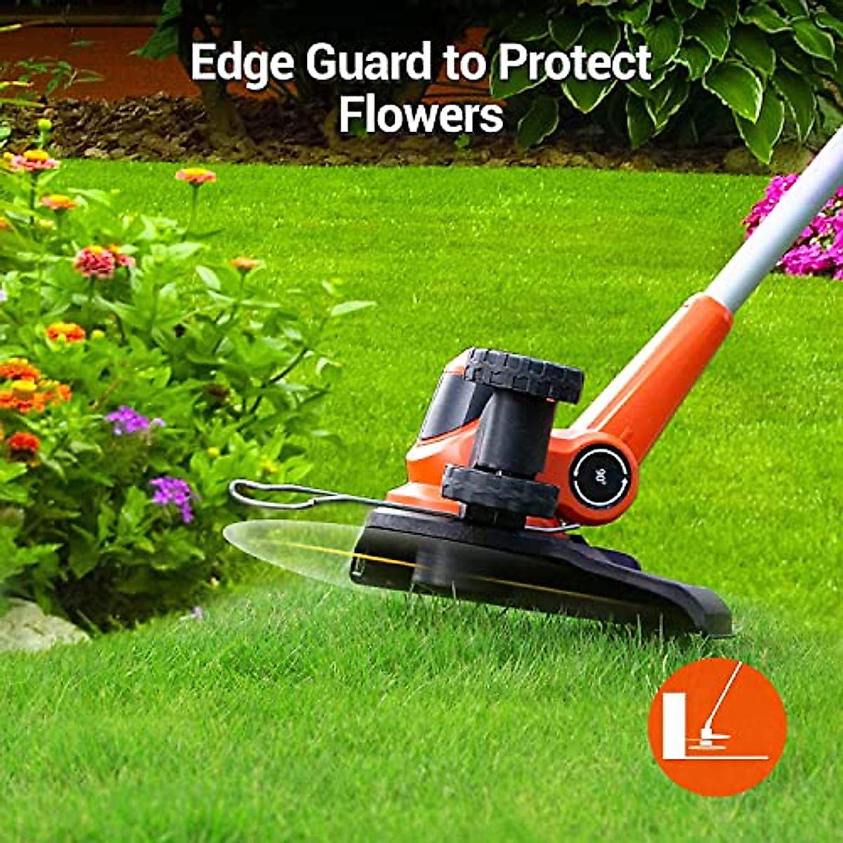 PAXCESS Cordless String Trimmer/Edger, 20V 10-Inch Weed Eater with 2Pcs 1.50Ah Batteries, 1Pcs Charger and Replacement Spool Line, Length Adjustable