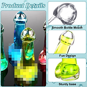 Funny Shot Glasses Set of 4 Bachelorette Party Favors for Unique Party Creative Shape Martini Glasses Wine Cups Crystal Glassware Cups Bachelorette Party Favors Ideal Gag Gifts(Clear)