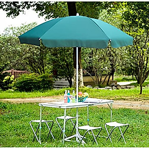 AMMSUN 6FT Portable Picnic Outdoor Canopy Sunshade Beach Umbrella with Tilt Function, Small Patio Umbrella - Portable Outdoor Sun Umbrella With UV50+ Protection,Beach Chair Umbrella 6' Green
