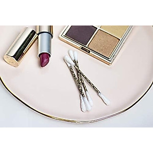 Swisspers Premium Leopard Paper Swabs – 300 Count (Pack of 1) – Fun and Stylish Cotton Swabs with Leopard Print Design – 100% Cotton Tips for Beauty and Personal Care