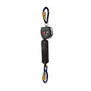 3M DBI-SALA Nano-Lok 3101235 Self Retracting Lifeline, 6-Foot, 3/4-Inch Dynema Polyester Web, Aluminum Carabiner, Swiveling Anchor Loop With Aluminum Carabiner, Blue