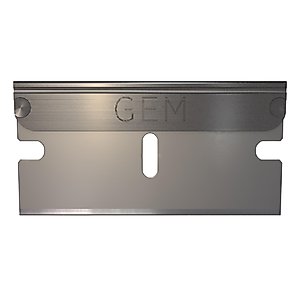 GEM Single Edge Triple Facet Cut Safety Blades 100 Pack Uncoated Stainless Steel Made in USA