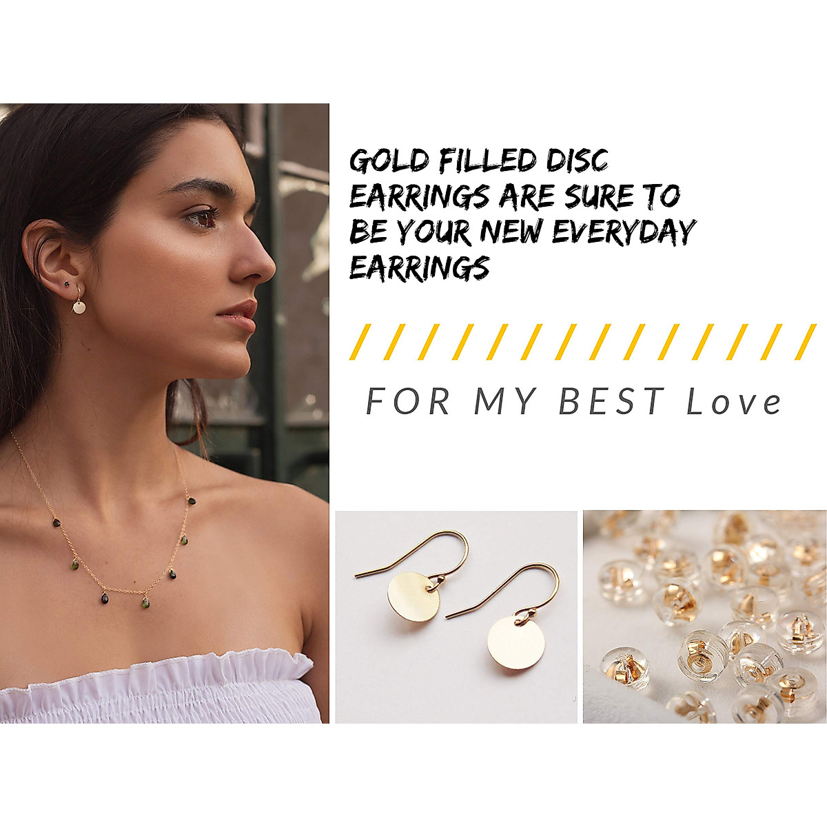 Gold Circle Disc Dangle Drop Earrings for Women Lightweight Small Round Hoop Statement Earrings Minimalist Jewelry Christmas Gift for Her