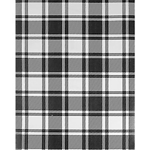 HDsticker Peel and Stick Black White Plaid Drawer Liner Shelf Liner Paper