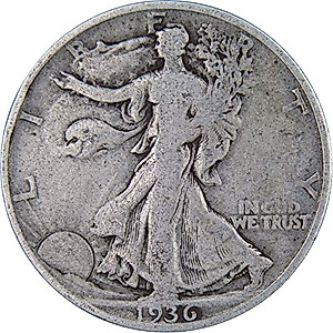 1936 S Liberty Walking Half Dollar AG About Good 90% Silver 50c US Coin