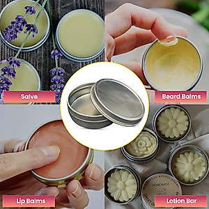 72 Pack 2 Oz Metal Round Tin Containers with Slip-on Lid, Empty Food-grade Tins with Slipcover Lid for Balms, Cosmetics, Candy, Candles, Lotion, Salves 60 mL