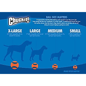 Chuckit Air Fetch Ball Dog Toy, Large (3 Inch Diameter), for dogs 60-100 lbs
