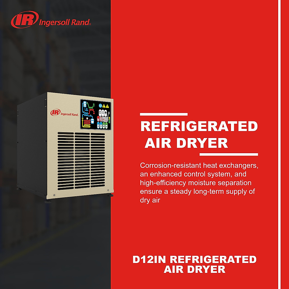Ingersoll-Rand Compressed Air Dryer Refrigerated Type D12IN 7 Scfm 23231798