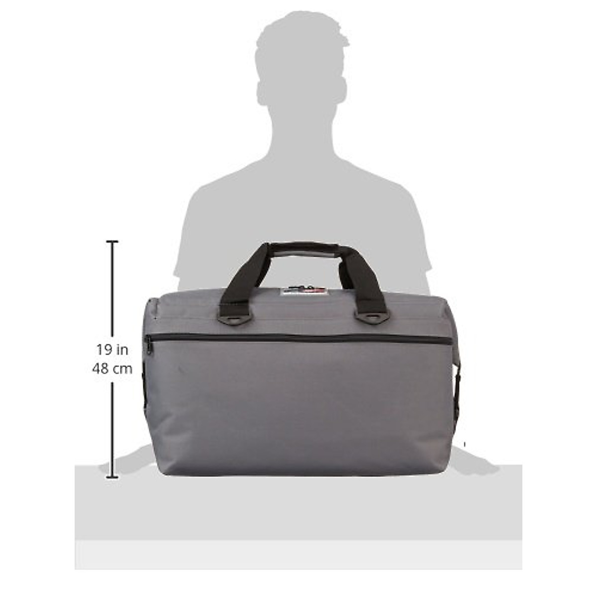 AO Coolers Original Soft Cooler with High-Density Insulation, Charcoal, 48-Can