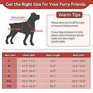 MIGOHI Dog Jackets for Winter, Reversible Dog Coat Windproof Waterproof Dog Winter Jackets for Cold Weather, British Style Plaid Dog Coats Warm Dog Vest for Small Medium Large Dogs, Red 2XL