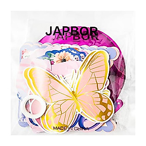 JAPBOR 21PCS Butterfly Baby Shower Hanging Swirls Decorations for Girl, Floral Butterfly Baby Girls Gender Reveal Party Banner Set, It's a Girl Birthday Purple Pink Butterflies Hang Decor Supplies