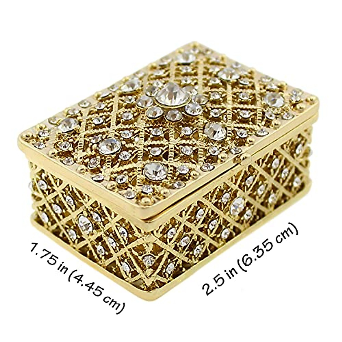 CB Accessories Wedding Unity Coins - Arras de Boda - Decorative Box with Rhinestone Crystals Keepsake 75 (Gold)