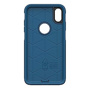 OTTERBOX COMMUTER SERIES Case for iPhone Xs Max,Synthetic Rubber,Lightweight- Retail Packaging - BESPOKE WAY (BLAZER BLUE/STORMY SEAS BLUE)