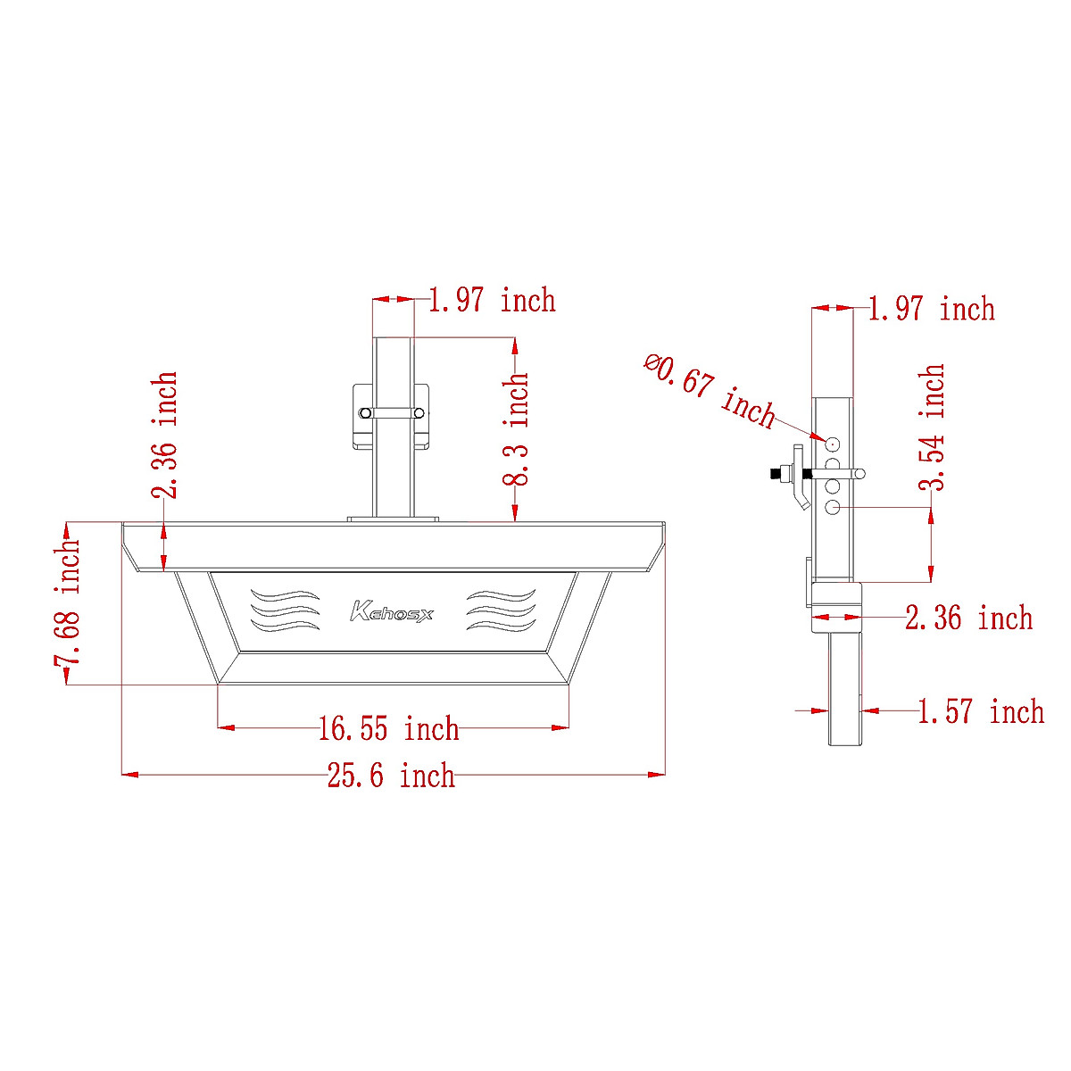 Kehosx Universal Hitch Step, Rear Bumper Protector, Towing Bumper Guard Black Hitch Steps for Most Cars SUV Trucks Pickups, Anti Slip and Rust Towing Receiver
