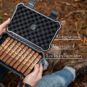 Stogie Safe Travel Humidor Cigar Case Travel - Fits up to 11 Cigars- Waterproof Crushproof Cigar Cases for men | cigar travel humidor case for cigar humidors travel