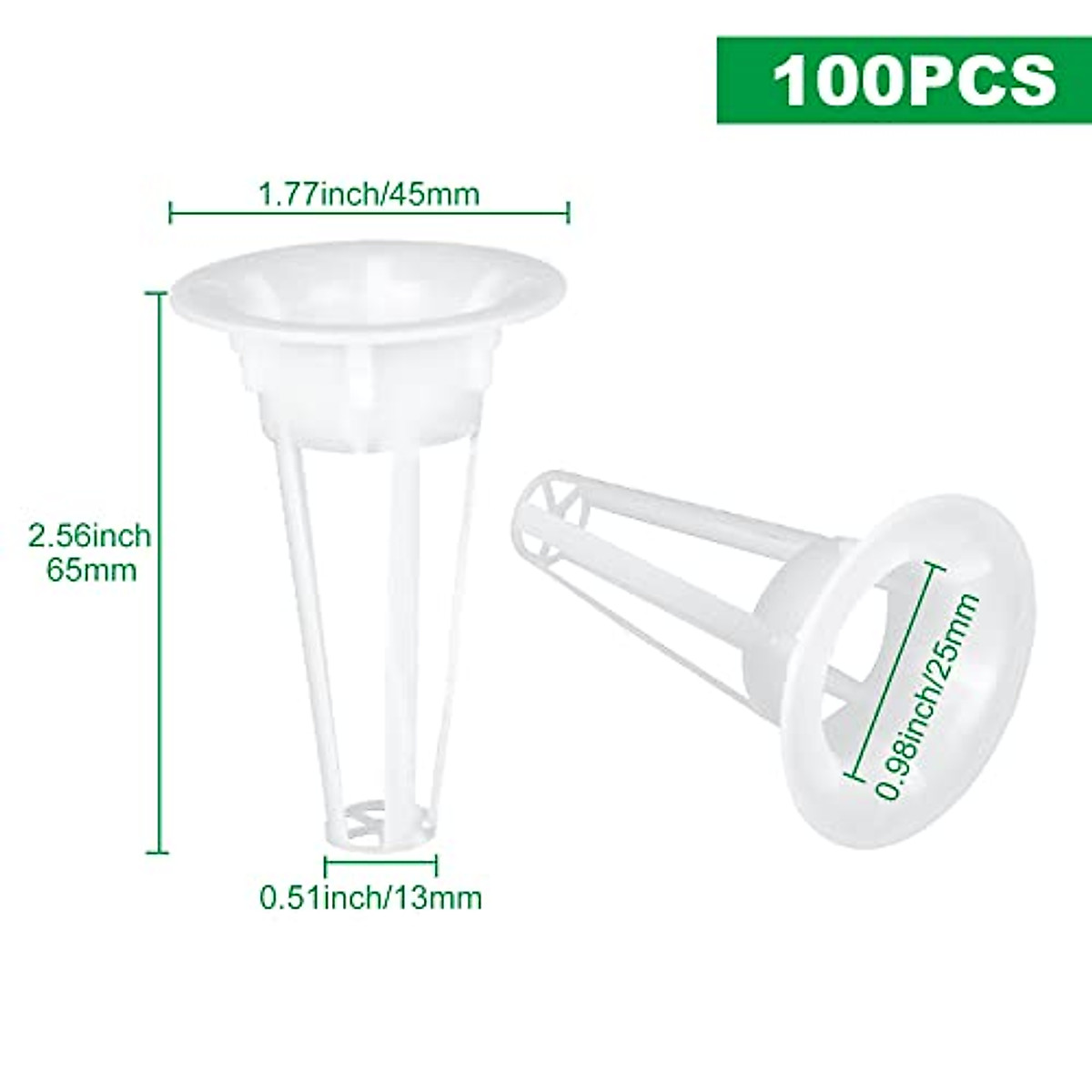 EATHEATY 100PCS Hydroponic Seed Basket, Seed Pods for Hydroponic Garden Compatible with Grow Sponges, Replacement Growing Plant Pods Seed Containers for Hydroponic Growing System (No Sponges)