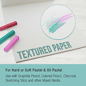 U.S. Art Supply 9" x 12" Premium Pastel Paper Pad, 80 Pound (180gsm), Assorted Natural Tone Paper Colors, Pad of 16-Sheets (Pack of 2 Pads)