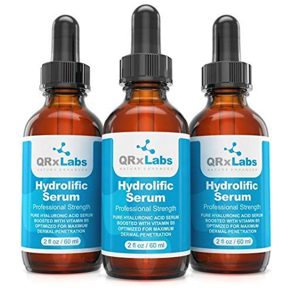 Hydrolific Serum - Ultra Pure Hyaluronic Acid Serum Boosted with Vitamin B5 (Large 2 oz) – Formulated to Maximize Dermal Penetration and Provide Long-Lasting Hydration – Best Skin Moisturizing Serum