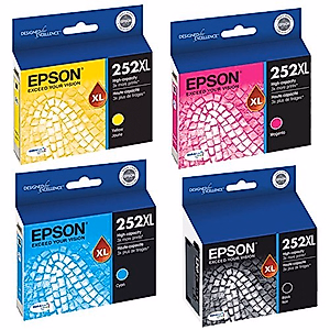 Epson T252XL120, T252XL220, T252XL320, T252XL420 High Yield Ink Cartridge Set - Epson WorkForce WF-7610