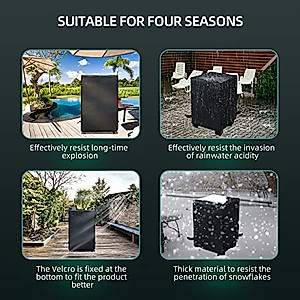 KPT 32 inch Masterbuilt Electric Smoker Cover, 500D Heavy Duty Waterproof Square 2 Burner Small Grill Cover for Weber, Smoke Hollow, Char Broil, Nexgrill Black Grill Cover, Fade and UV Resistant.