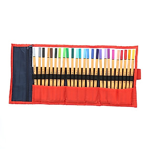 STABILO Point 88 Fineliner, Rollerset - Assorted Colours, Wallet of 25