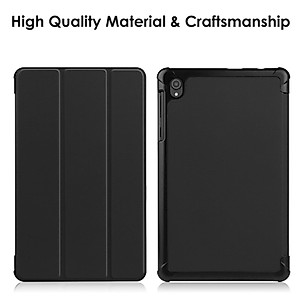 KuRoKo Case for Nokia Tablet T20, Slim Light Cover Trifold Stand Hard Shell Case for Nokia Tablet T20 (TA-1392) 2021 Released 10.36-Inch (Black)