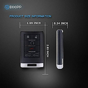 ECCPP Replacement fit for Keyless Entry Remote Key Fob Chevy GMC Cadillac Series OUC6000066 (1x)